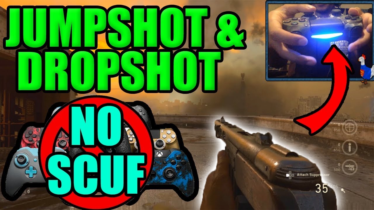 HOW TO JUMPSHOT AND DROPSHOT IN COD WW2 WITHOUT A SCUF CONTROLLER! BEST ...