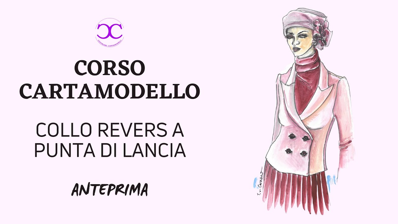 Collo revers a punta di lancia anteprima - YouTube