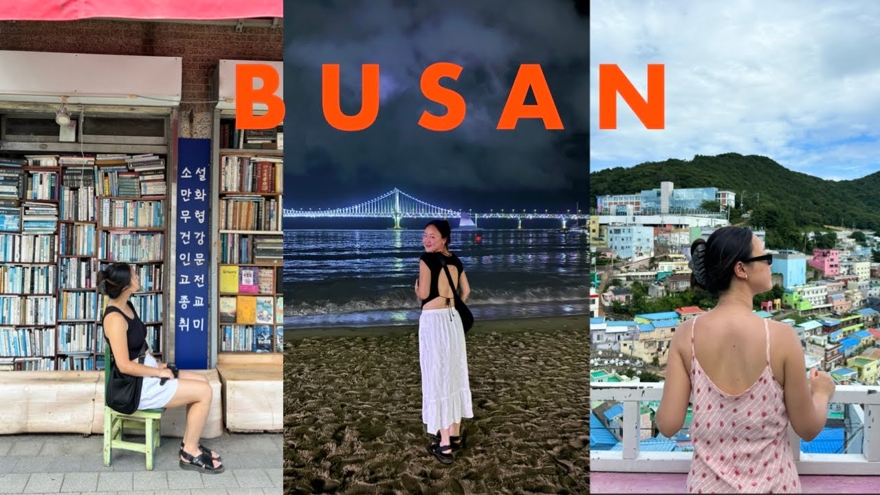 My first time in BUSAN ⛵ | beaches, yacht ride, a book street, and ...