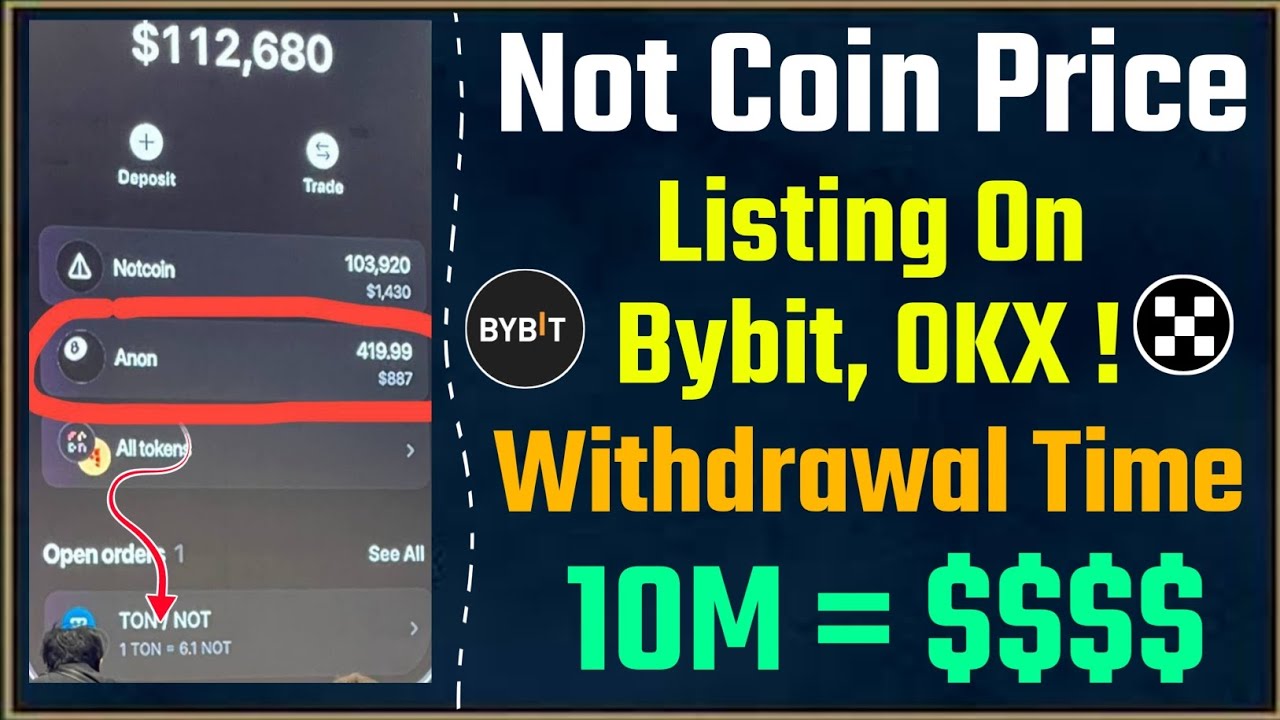 Not Coin Price क्या रहेगी || Notcoin Withdrawal Time || Notcoin Listing ...