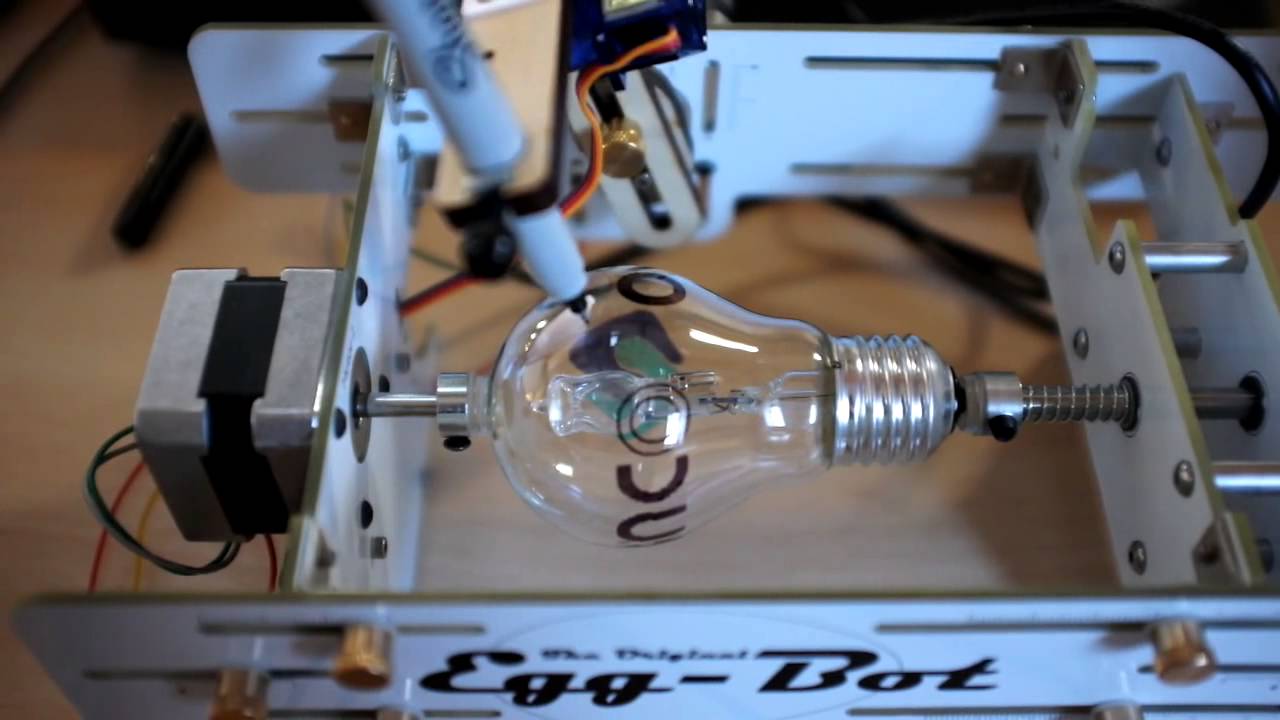 The Egg-Bot is hard at work - YouTube