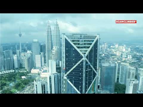 Scanclimber SC8000 高層ビルの外壁建設 - YouTube