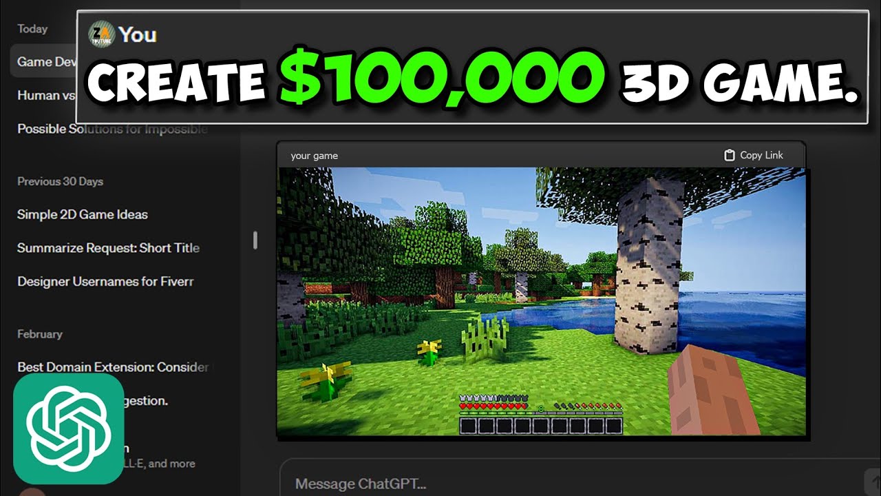 Testing If AI Can Create $100,000 3D GAMES - YouTube