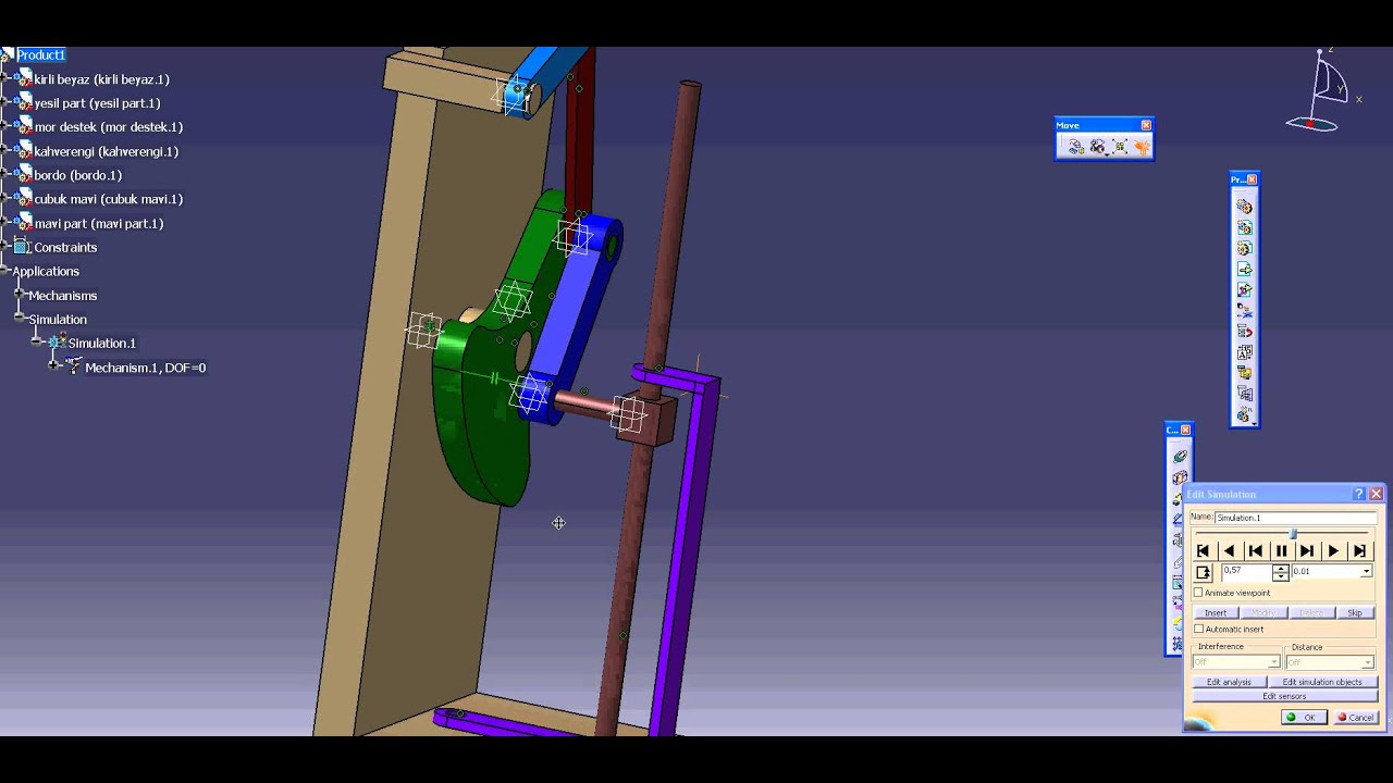 Sewing Machine Simulation in Catia V5R19 - YouTube