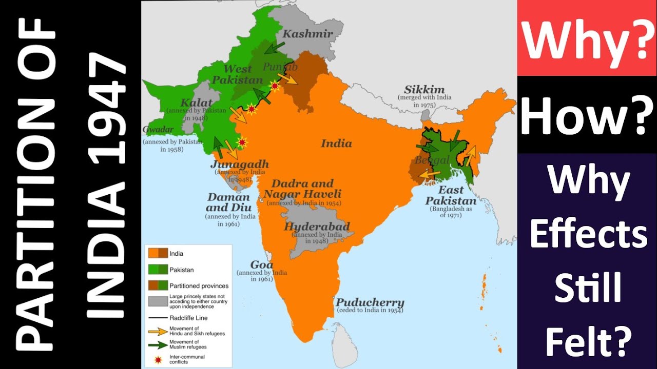 Partition Of India & Pakistan 1947 | How & Why | Why It Is Still ...