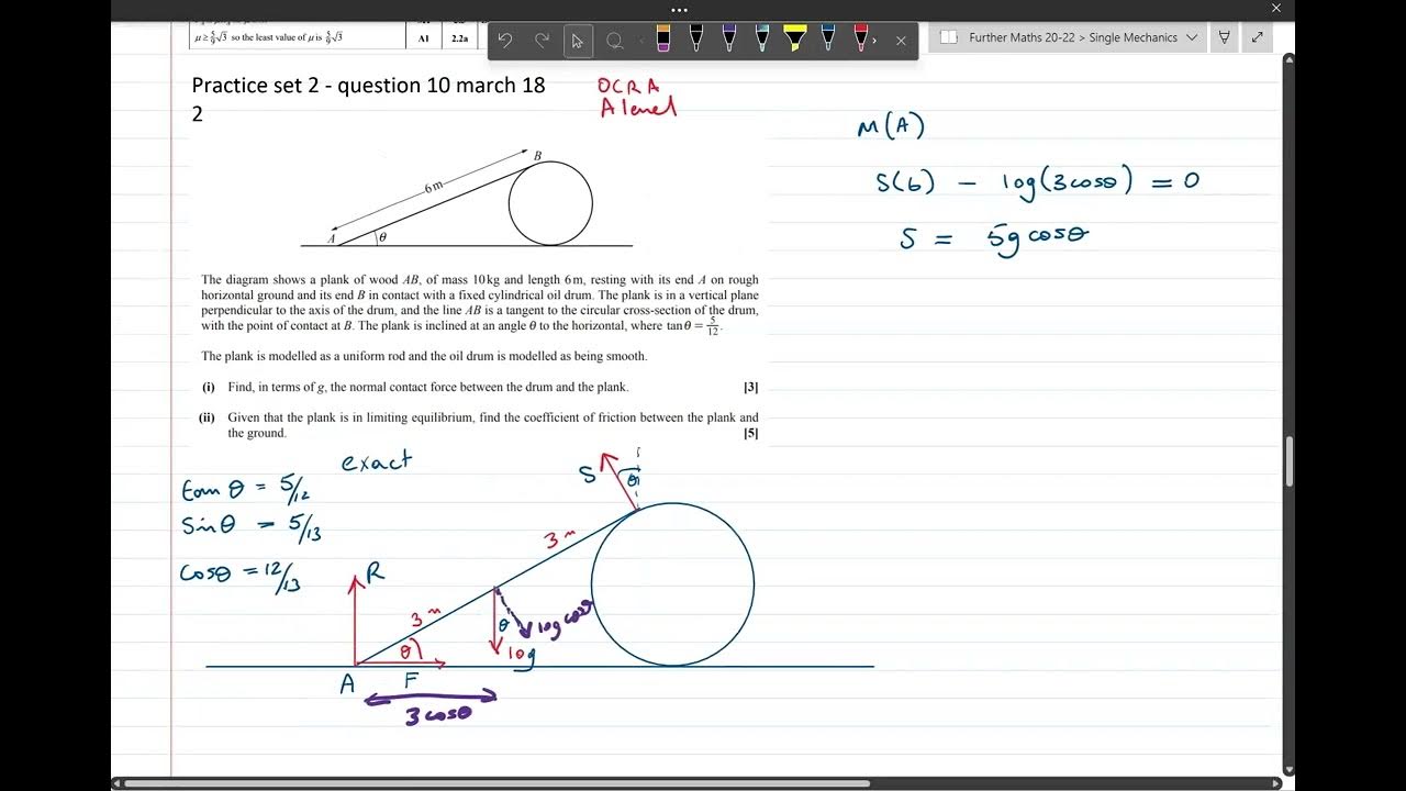 A level Mechanics Moments practice question 1 - YouTube