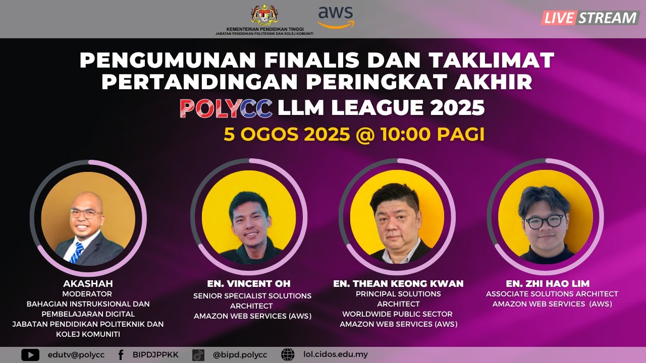 Pengumuman & Taklimat Finalis Pertandingan POLYCC LLM League 2025 - YouTube