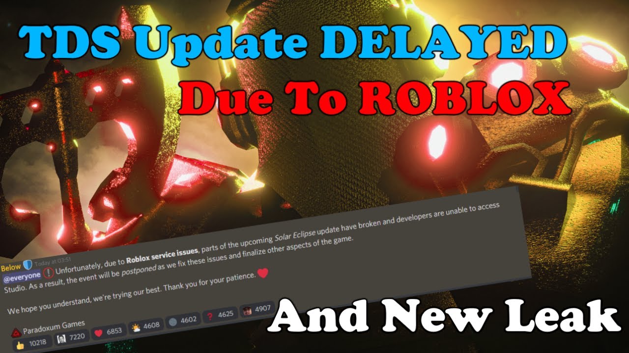 NEW TDS Solar Eclipse EVENT UPDATE DELAYED + NEW LEAK || Tower Defense ...