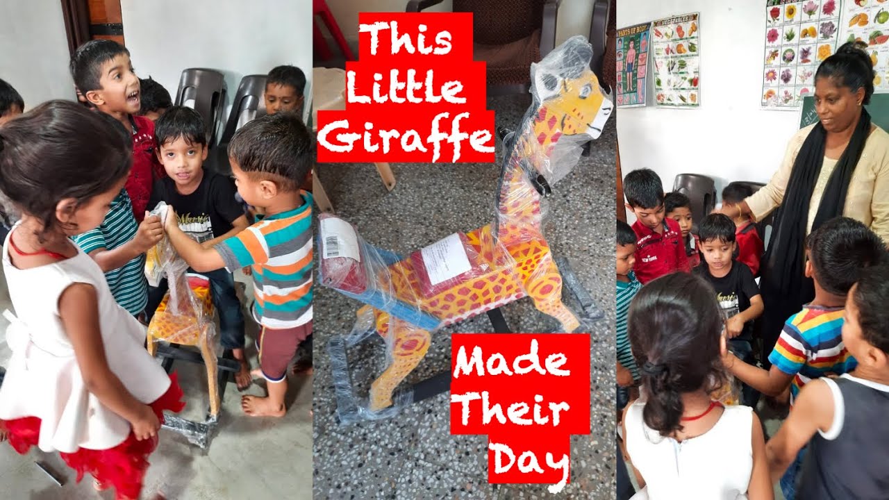 The Little Giraffe Came - Their First Toy. And it Made Their Day - What ...