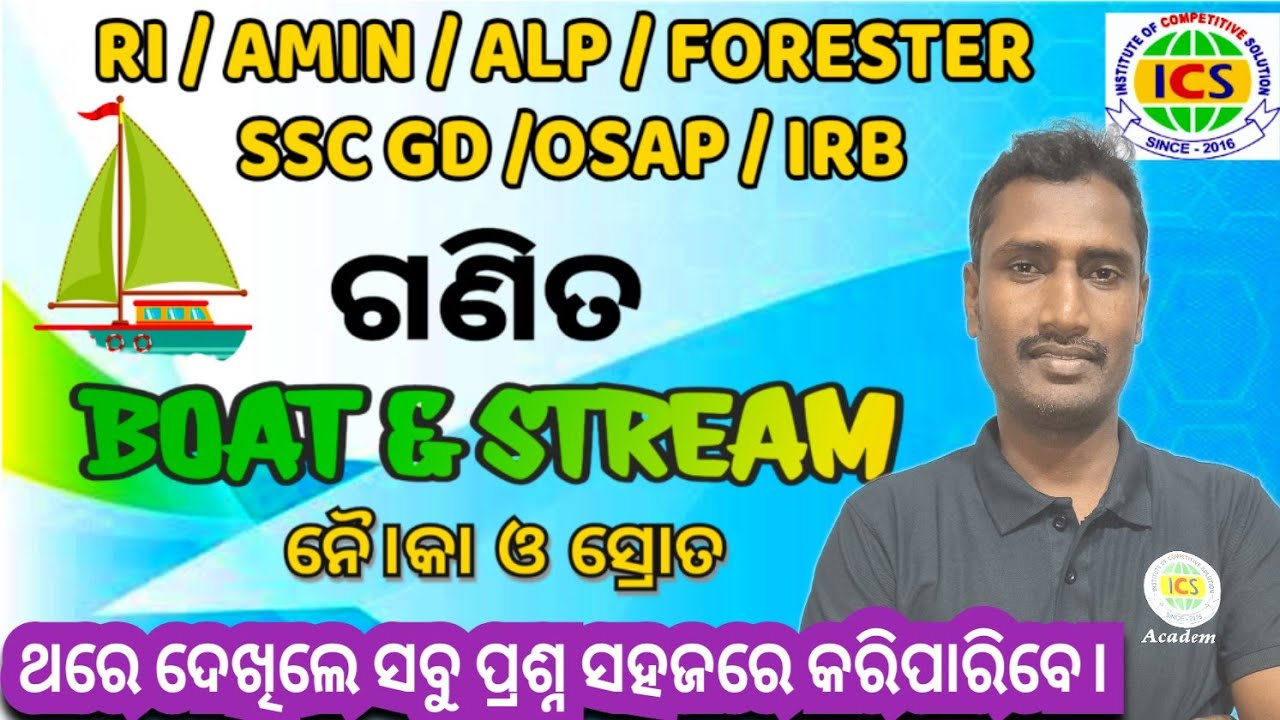 Boat and Stream Basic Concepts | Problem on Boat & Stream Easy Trick ...