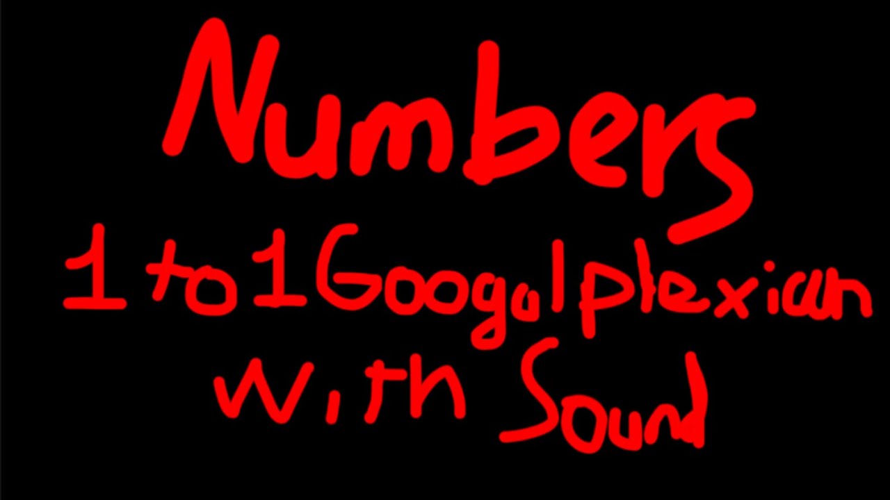 Numbers 1 to Googolplexian with sound (WARNING ONE.EXE) IS COMING ...
