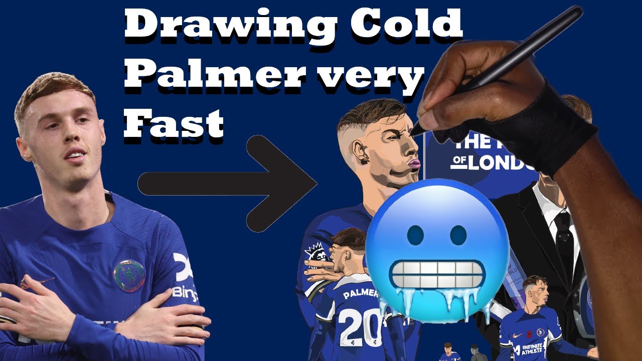 How to Draw Cole Palmer - timelapse 🥶🥶 ️ ️ - YouTube