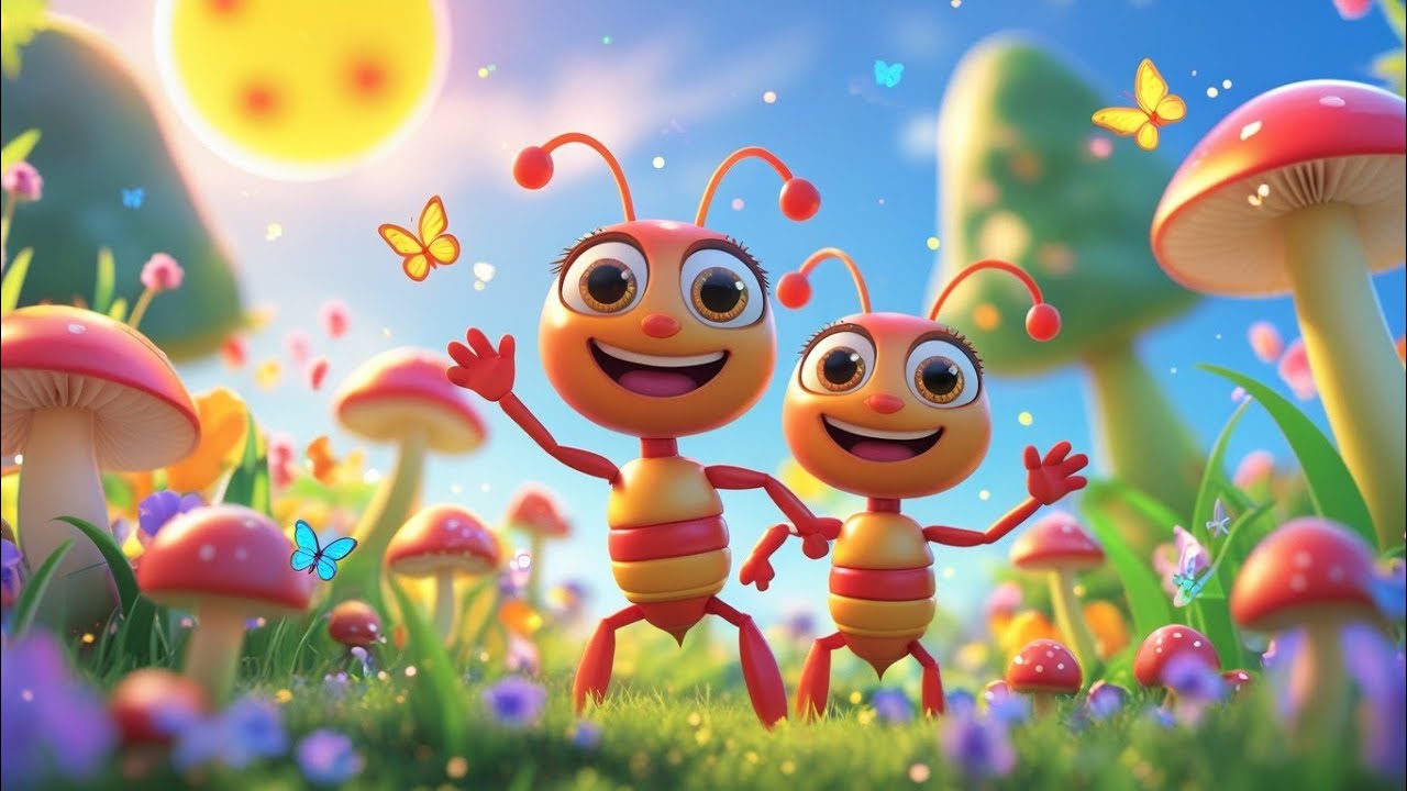 “Ant Song 🐜 | Cute 3D Cartoon Kids Song | Marching Ants Nursery Rhyme ...
