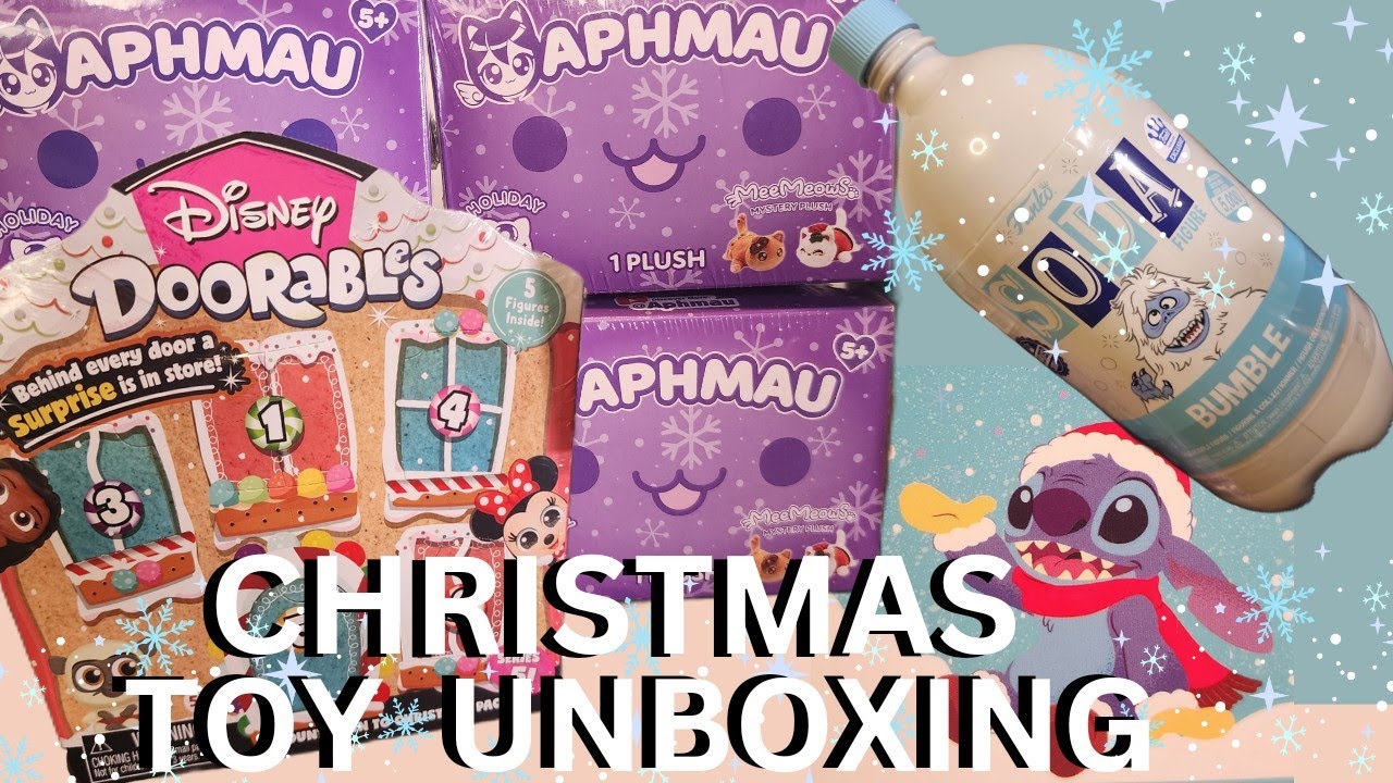 Christmas Toy Unboxing Disney Doorables Stitch Funko Soda Bumble Aphmau ...