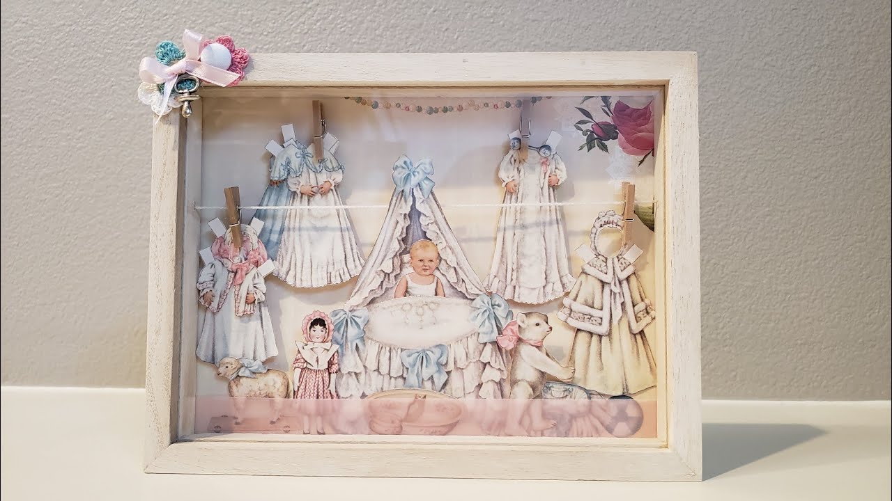 Baby Paper Doll Altered Frame - YouTube