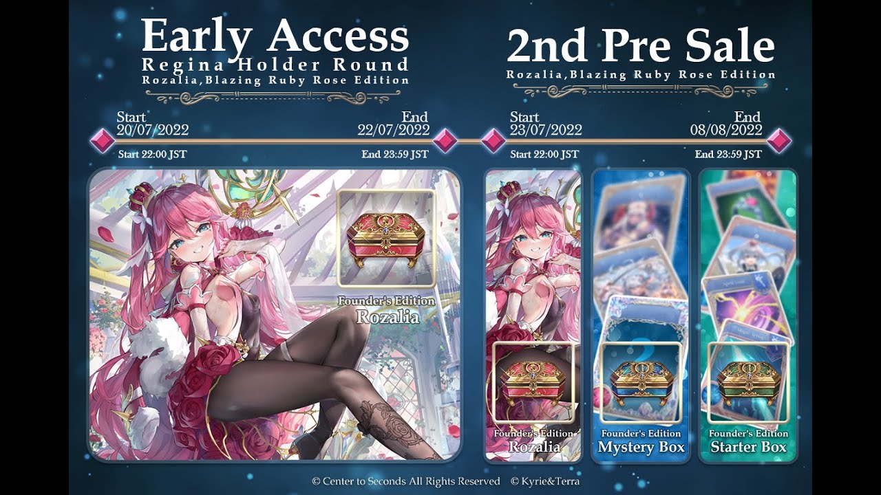 Kyrie & Terra, Founder's Edition Celestia Show Case 02: Rozalia, Blazing Ruby Rose edition - YouTube