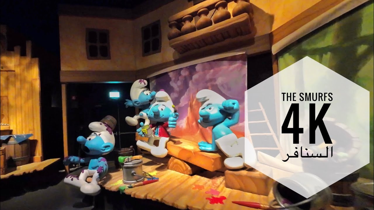 Smurfs Studio Tour at Motiongate Dubai دبي السنافر - YouTube