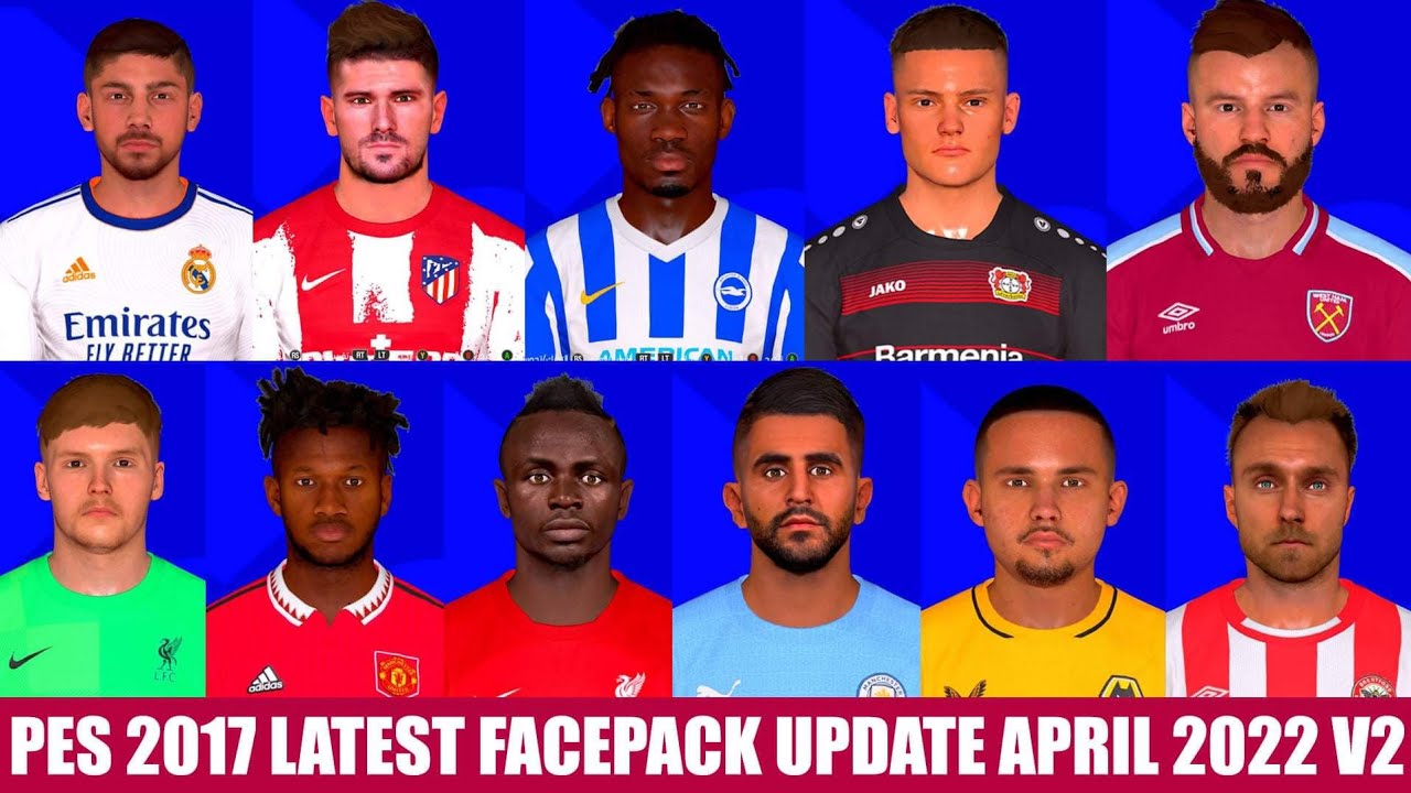 NEW MEGA FACE PACK PES 2017 UPDATED 🔥 ️ - YouTube