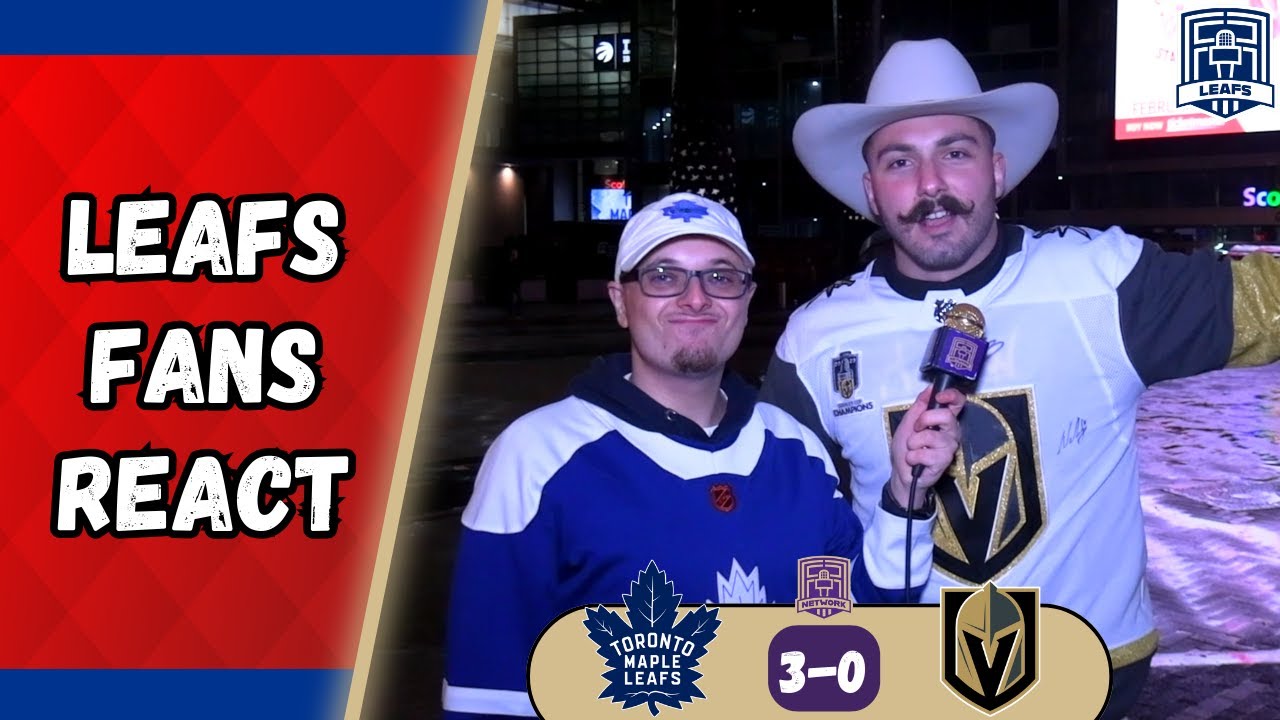 REFS YOU SUCK + Minten/Grebenkin Debut | Leafs 3-0 Golden Knights | Leafs Fans React - YouTube