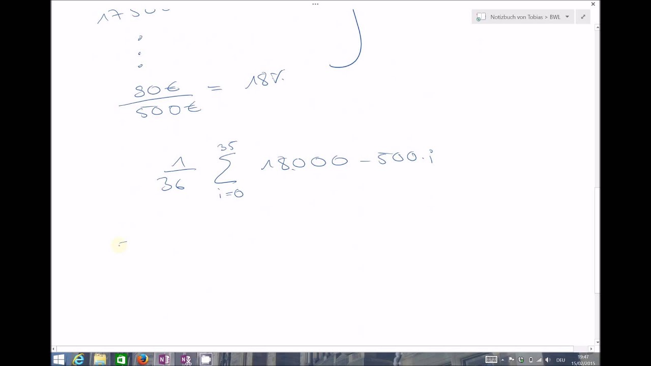 Mathe für BWL: Effektivverzinsung - YouTube