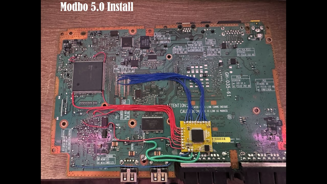 PS2 70004 (Modbo 5.0 Modchip Install) v12 - YouTube