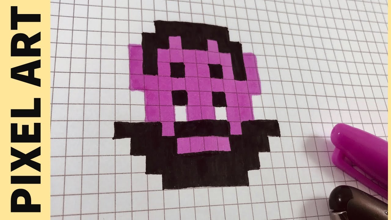 Come disegnare Dracula Pixel Art - Halloween | How to draw a dracula ...