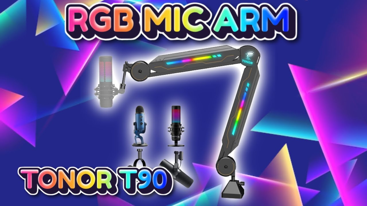 Mic arm with RGB - Tonor T90 RGB Microphone Arm - YouTube