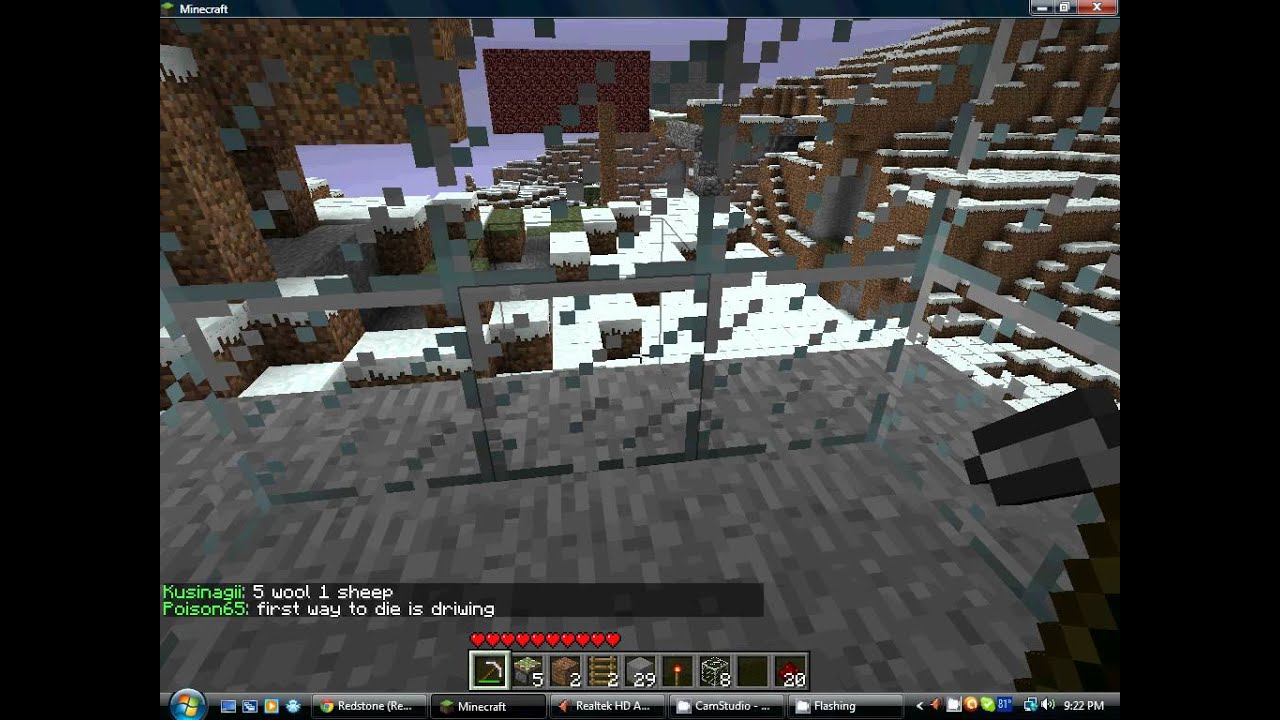 Minecraft Piston Drawbridge - YouTube