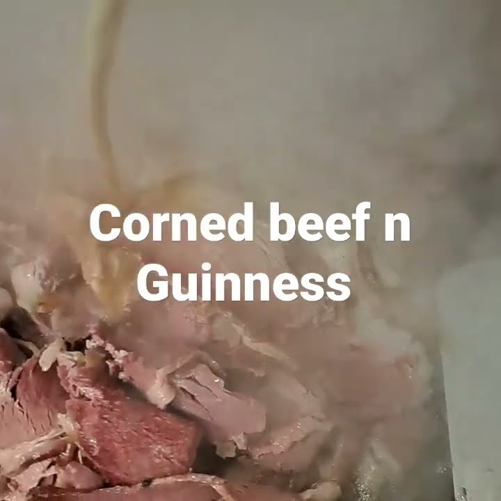 Lunch time home made corned beef and finished with Guinness. - YouTube