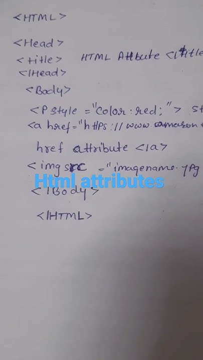 Html attributes/learn basic tag/ attributes - YouTube