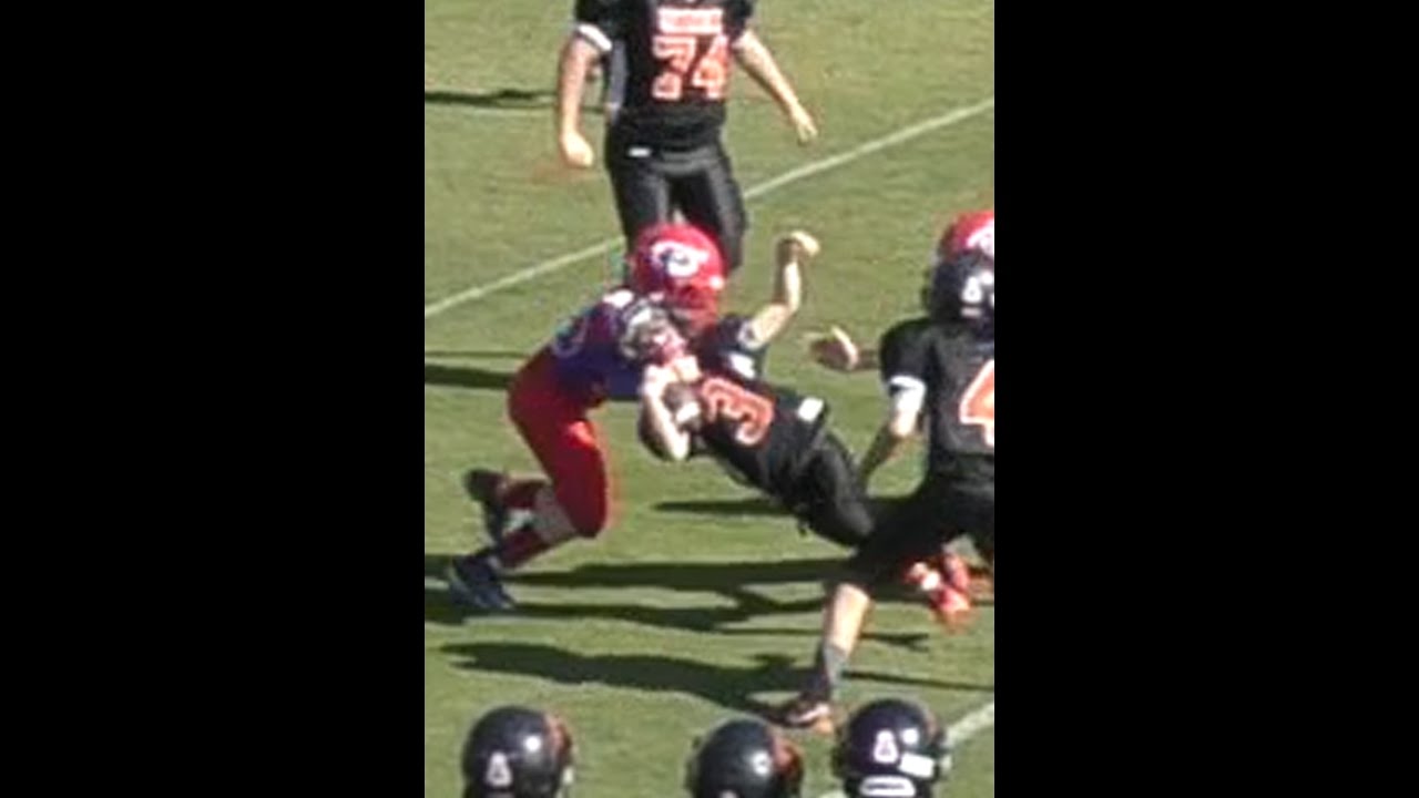 Clothesline Tackle ... No Flag - YouTube