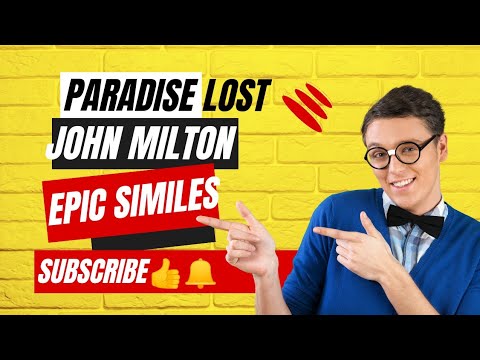 Epic Similes Homeric Similes John MiltonParadise Lost Book1 Use of Epic ...