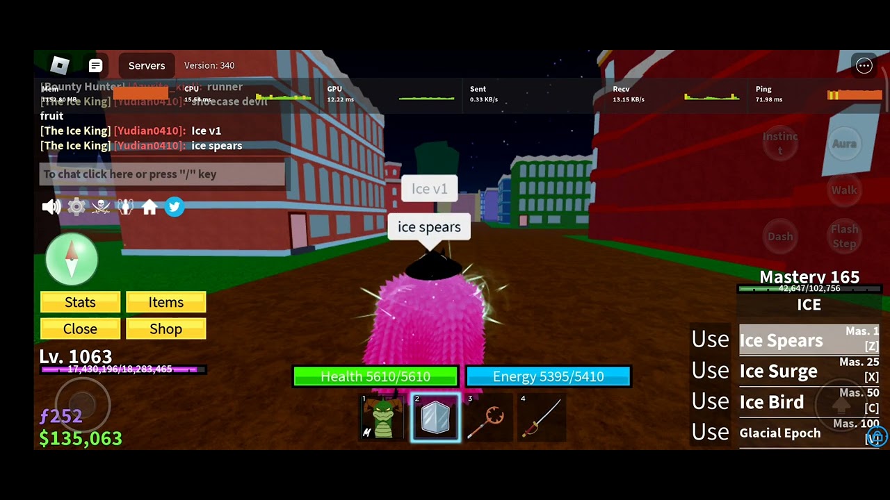 showcase devil fruit ice v1 - YouTube