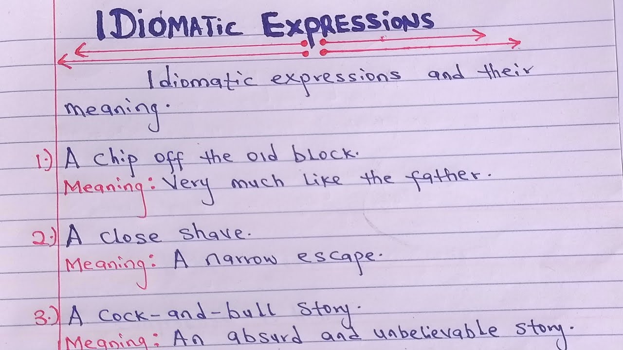 10 IDIOMATIC EXPRESSIONS and their meaning.//IDIOMATIC EXPRESSION ...