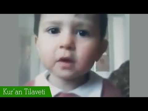 Küçük çocuk Fatiha ve sure okuyor