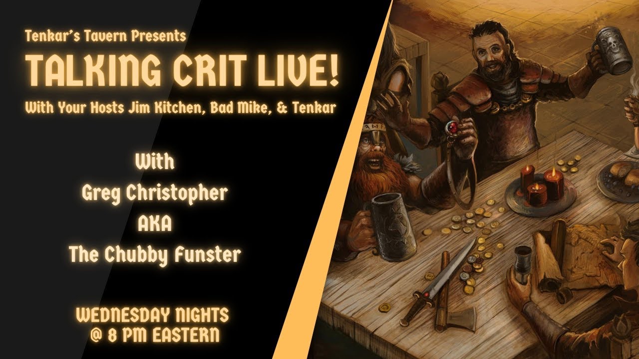 Talking Crit Live! w/ The Chubby Funster - Tonight, Wed April 2nd @ 8PM ...