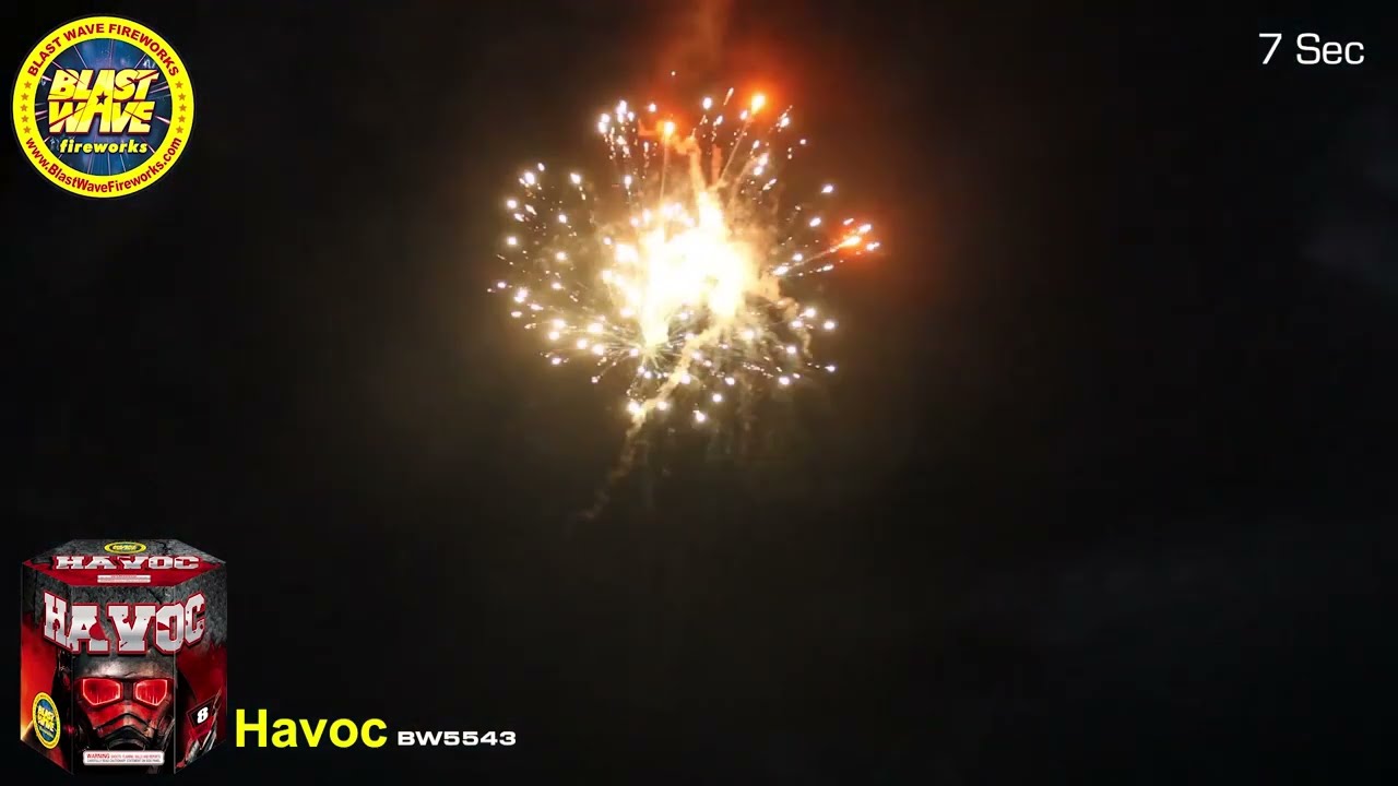 Havoc by Blastwave Fireworks (500G cake, BW5543) - YouTube
