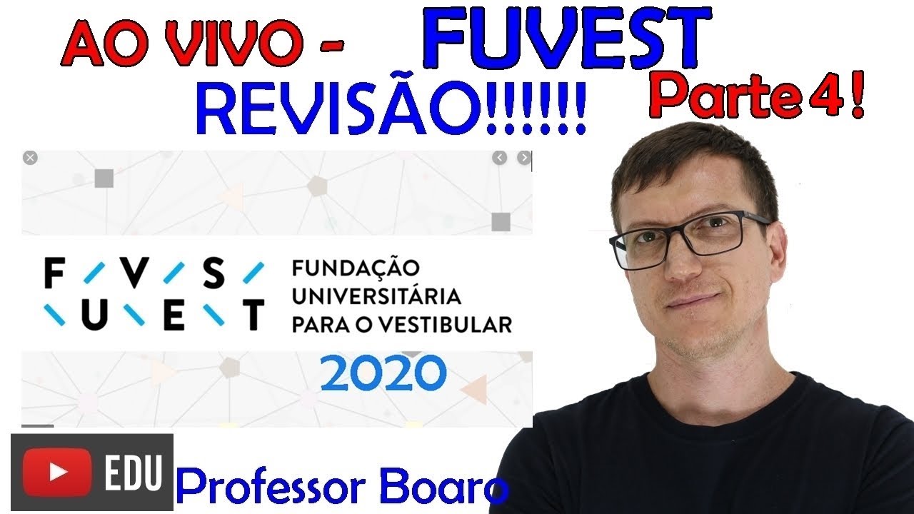 SUPER REVISÃO FUVEST 1ª FASE 2020 FÍSICA – Professor Boaro - YouTube