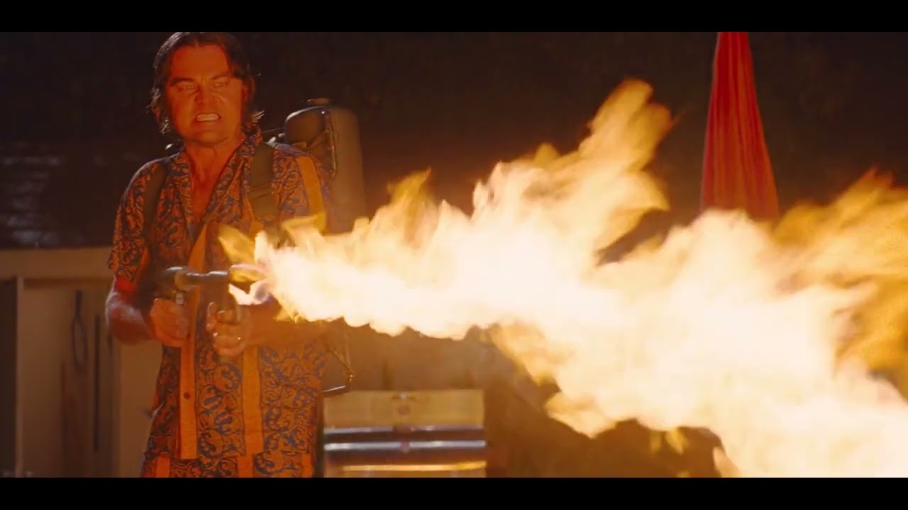 Leo DiCaprio with a Flamethrower - YouTube