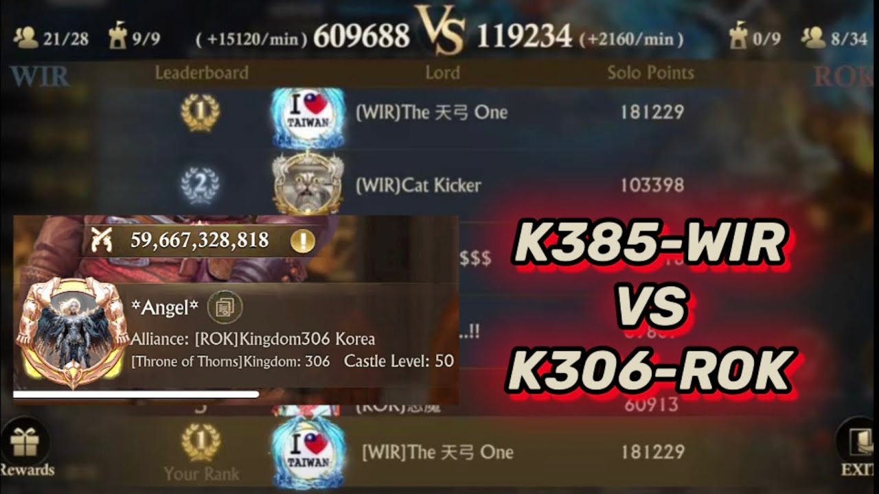 Dark Lands... K385 WIR The 天弓 One & Tc 龙年$$$ vs K306 ROK *Angel* " Angel Finally playing DL"😂😎😎 ...