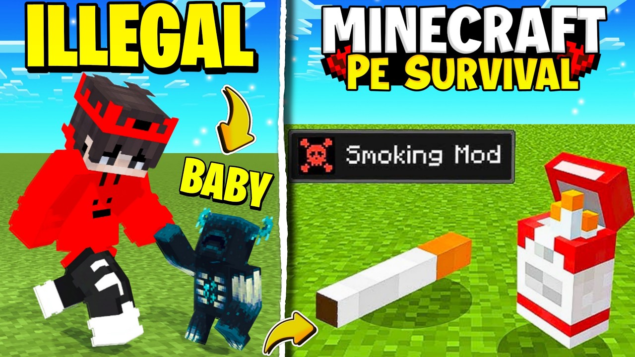 I Tried EVERY ILLEGAL Minecraft PE Mod - YouTube