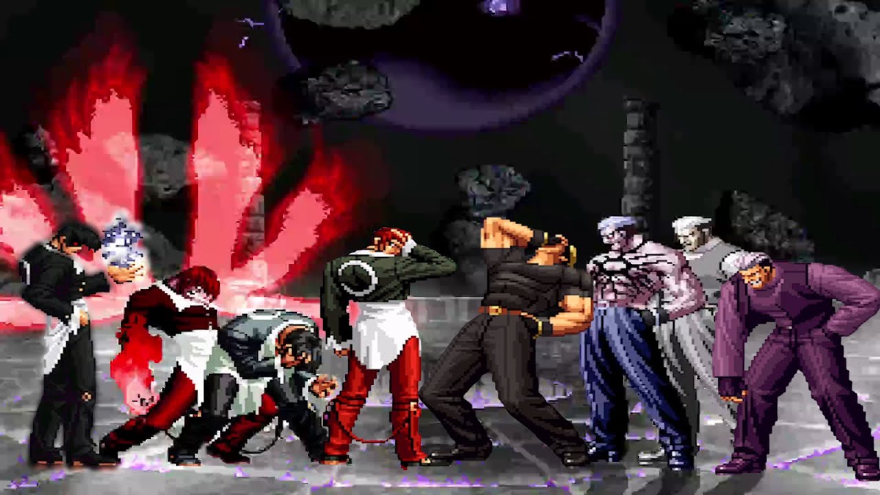 [KOF MUGEN] Iori Yagami Team vs Yamazaki Team - YouTube