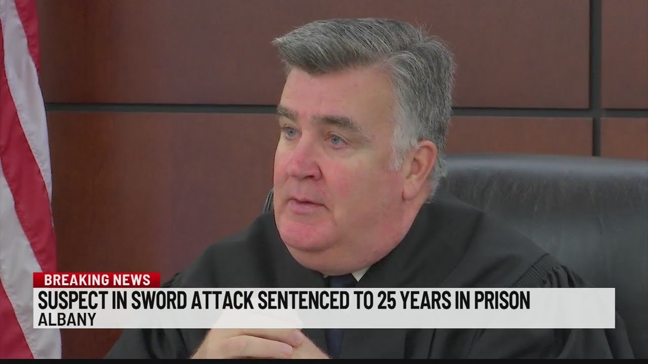 Albany man sentenced to 25 years in sword attack case - YouTube