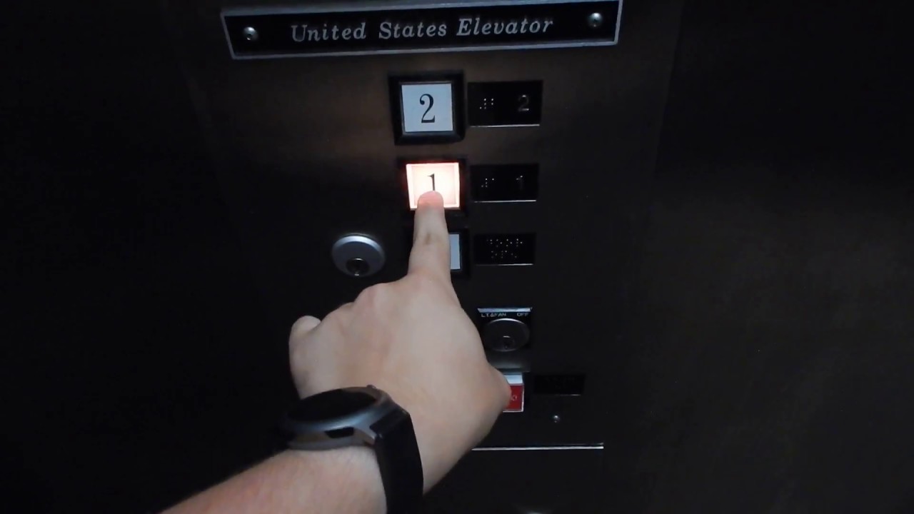 Vintage US Hydraulic Elevator w/ Square Buttons - 298 S Sunnyvale Ave ...