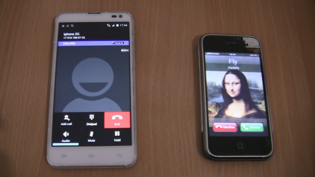 Incoming call & Outgoing call at the Same Time Iphone 2G+Fly IQ4514 ...