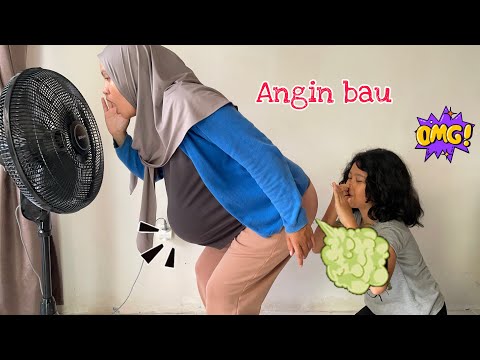 Kipasan Perut Buncit Jadi Ibu Hamil🤰🏻Kentut Keluar Angin Bau