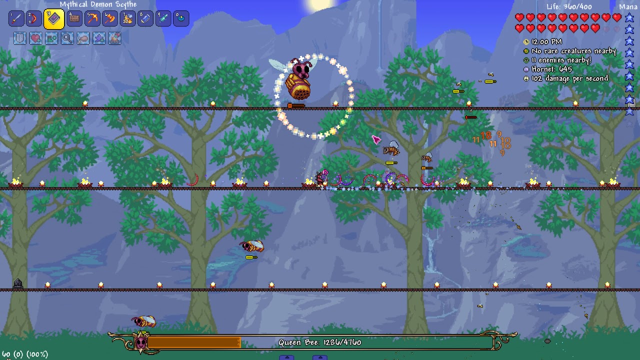 Terraria - Fargo's Souls Mod v1.3.93: Queen Bee (Eternity Mode) - YouTube