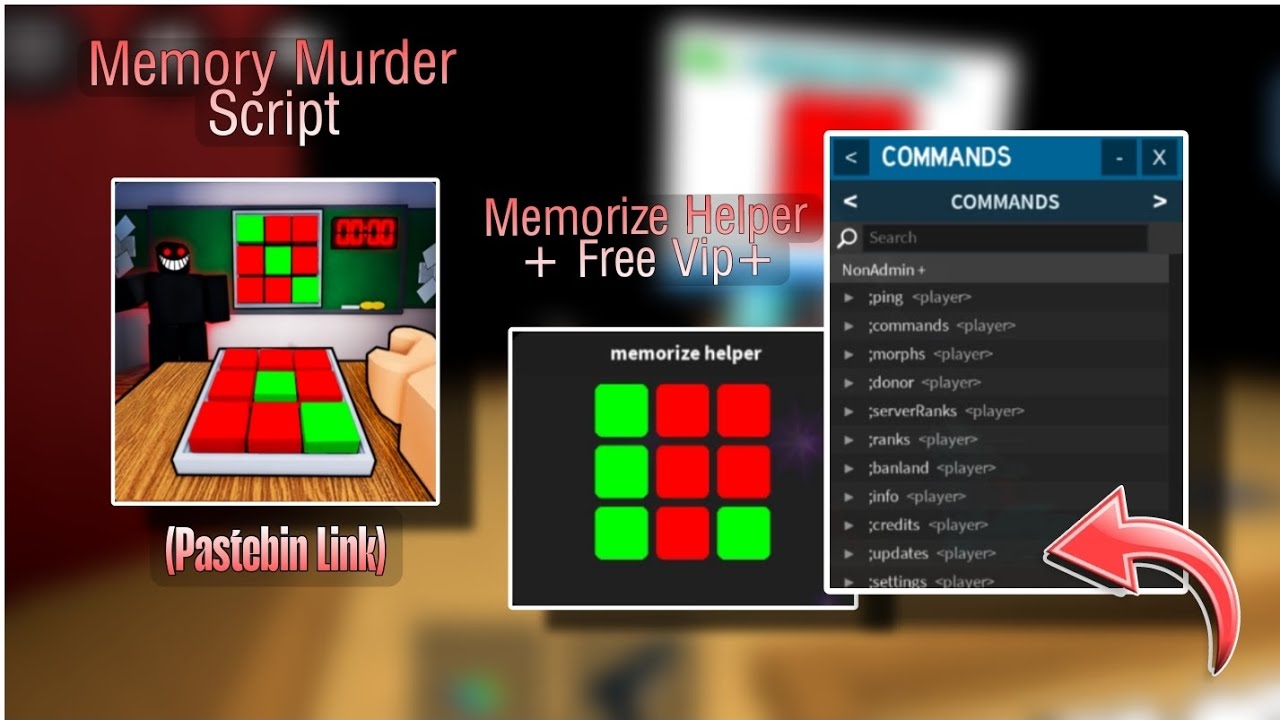 Memory Murder Script🔪 | Memorize Helper + FreeVip | FE | Pastebin Link - YouTube