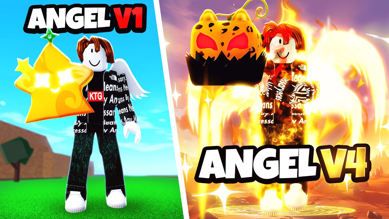 I Awakened Angel V4 With Only YELLOW Fruits (Blox Fruits) - YouTube
