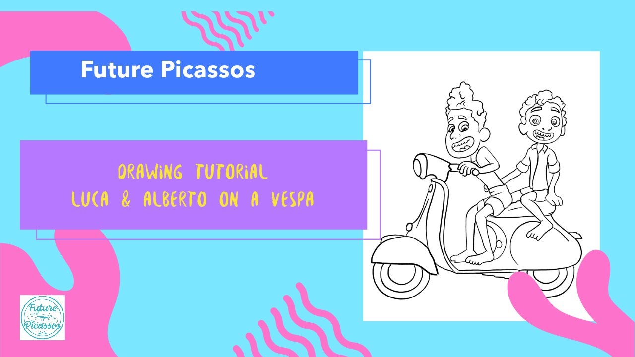 Luca & Alberto on A Vespa Drawing Tutorial - YouTube